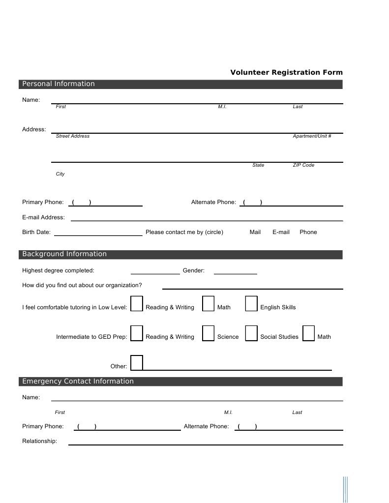 Tutor Registration Form | PDF