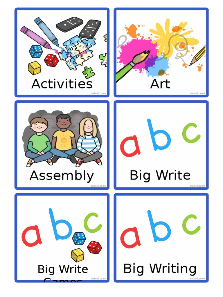 Visual Timetable Editable | PDF