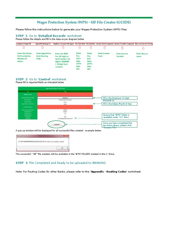 NBAD WPS SIF Creator Tool Laith | PDF | Dubai | United Arab Emirates