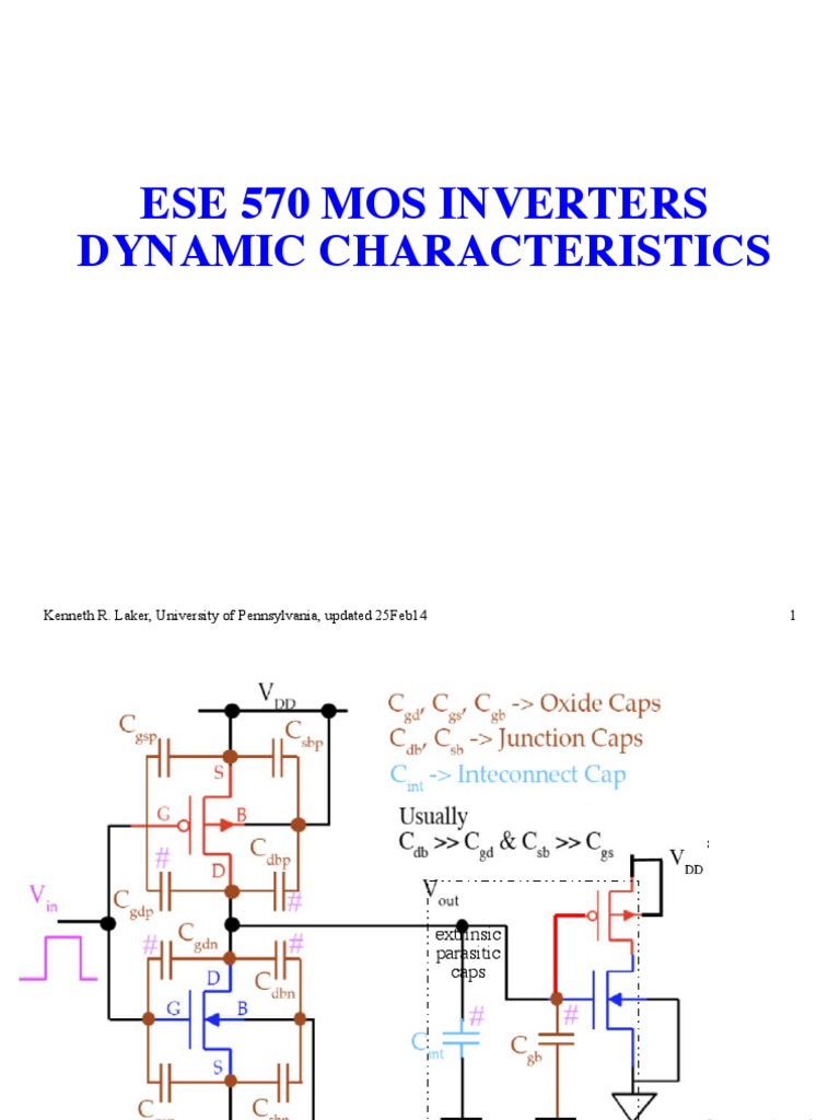 MOS Inverters Dynamic Characteristics | PDF | Mosfet | Electronic Circuits