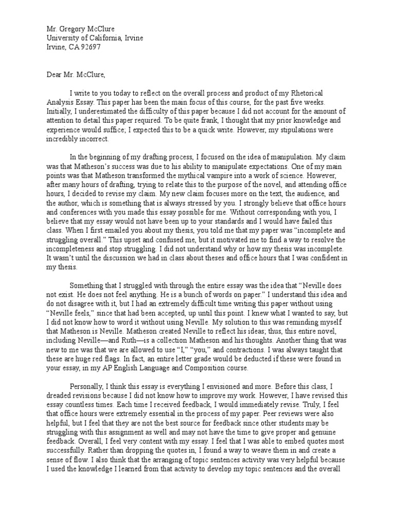 Ra Reflection | PDF | Essays | Thesis