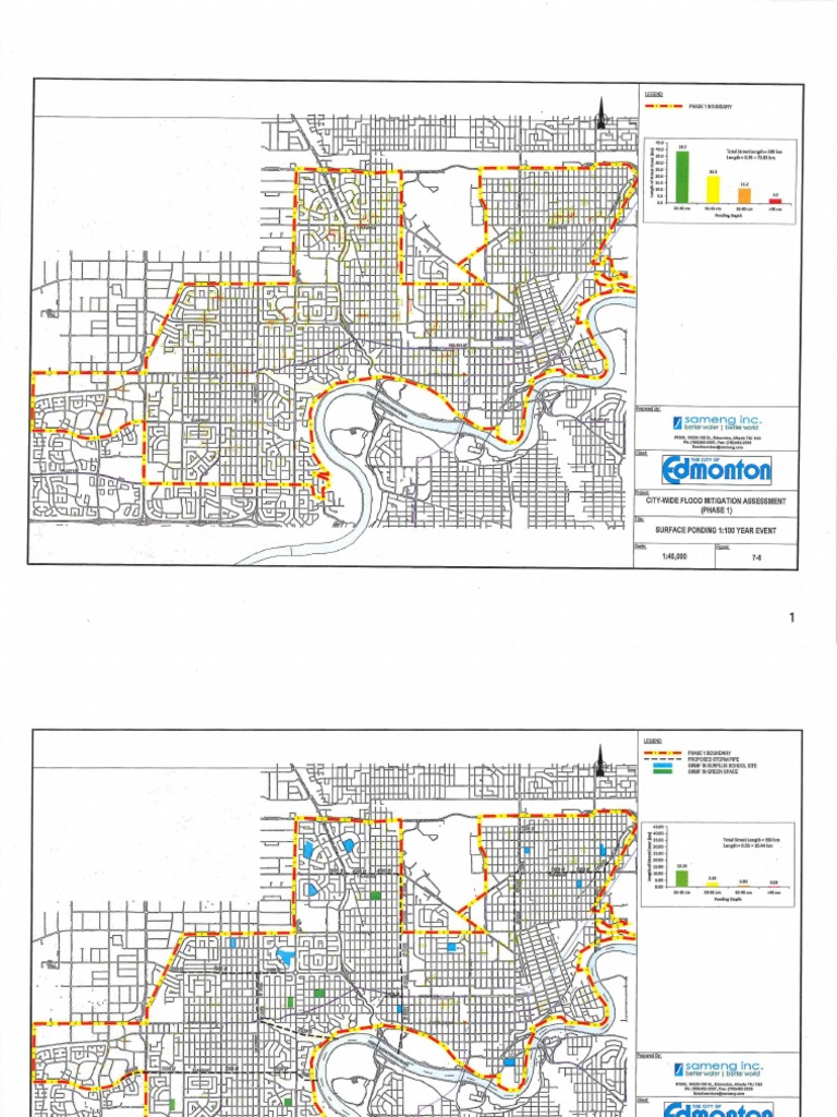 City of Edmonton Flood Maps | PDF | Flood | Storm Drain
