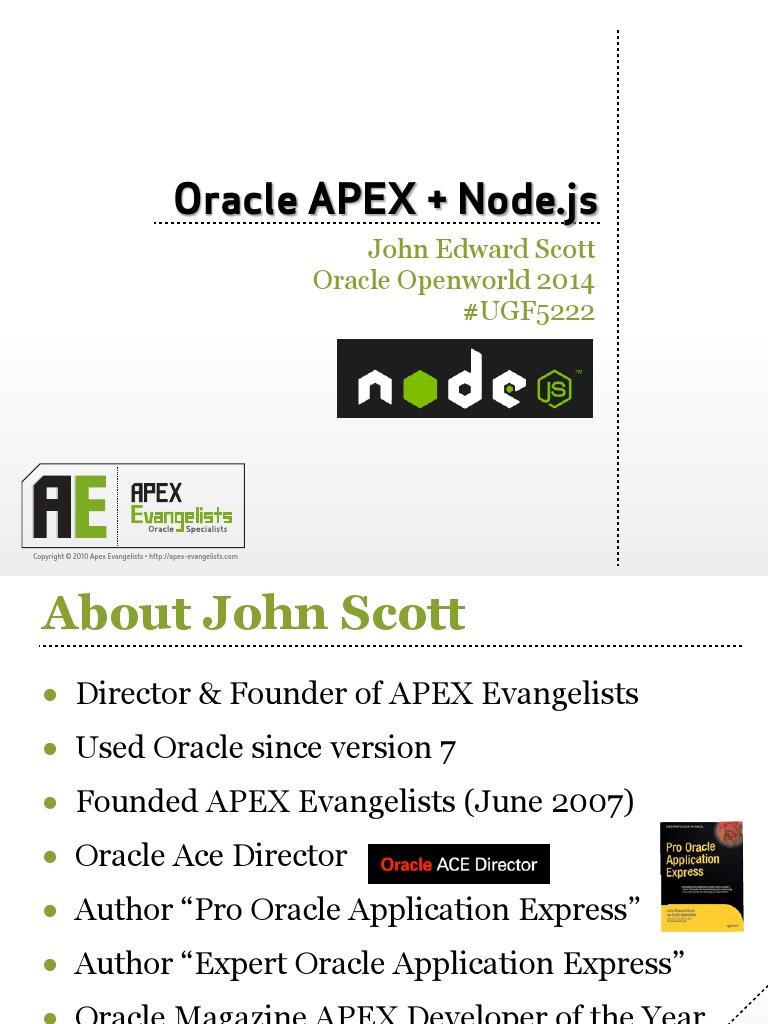 UGF5222 - Scott-Oracle APEX + Node - Js | PDF | Computing | Software