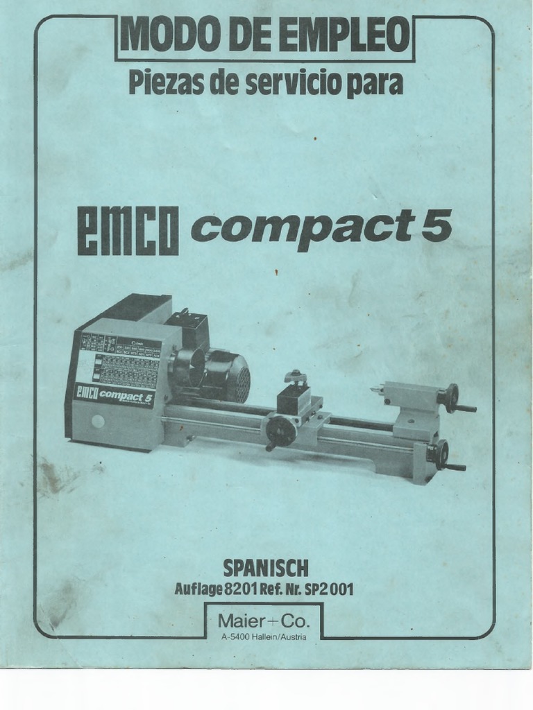 Emco Compac 5 | PDF | Perforar | Tornillo