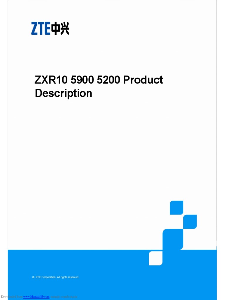 ZXR10 5900&5200 Series - Product Description | PDF | I Pv6 | Computer Network