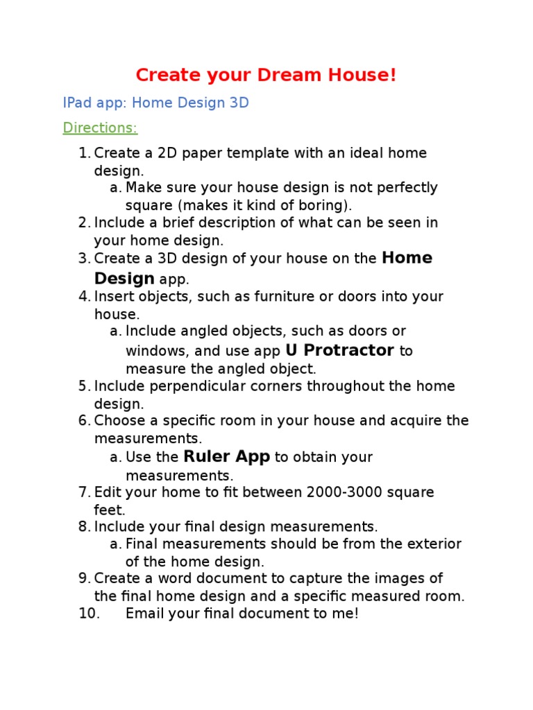 Create Your Dream House | PDF