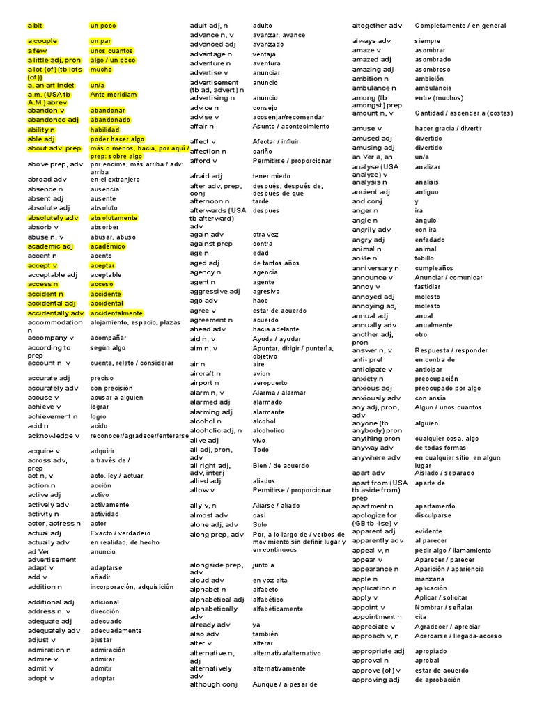 3000 Most Important Words in English | PDF | Naturaleza