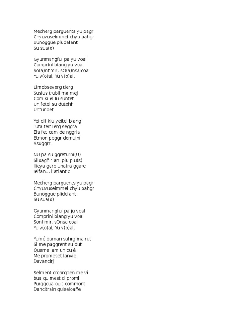 Je Vole Pronunciación | PDF