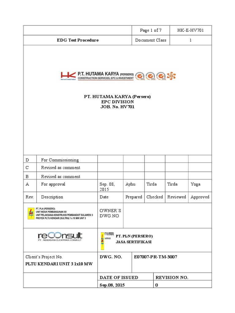 EDG Test | Electricity | Engineering