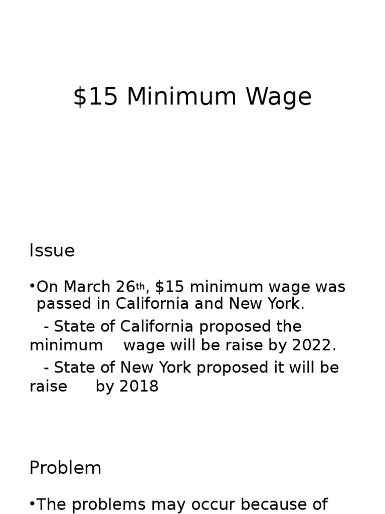 Minimum Wage | PDF