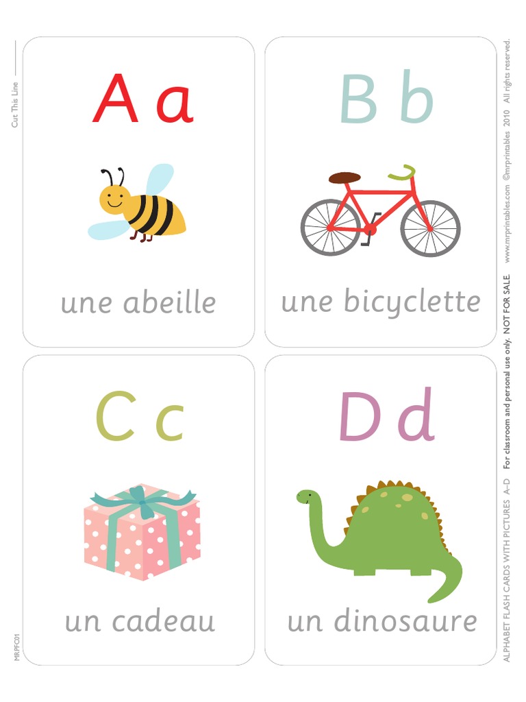 1 French ABC Flash Cards A4 | PDF