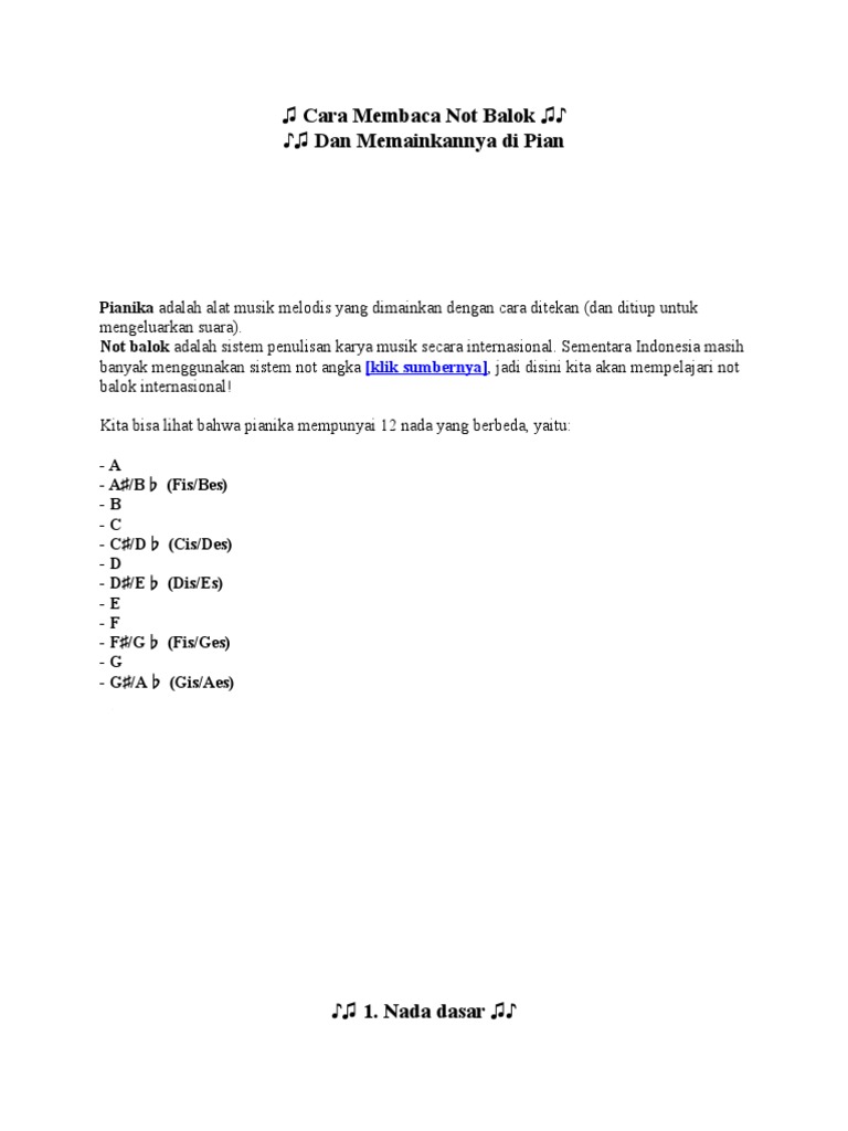 Panduan Tangga Nada Kres dan Mol | PDF | Seni & Disiplin Bahasa