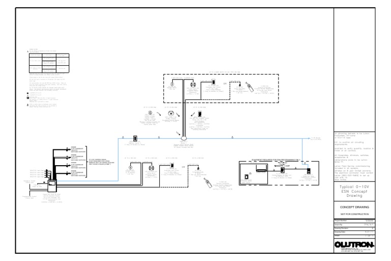 Typical Lutron 0-10V ESN Concept PDF | PDF | Electrical Wiring ...