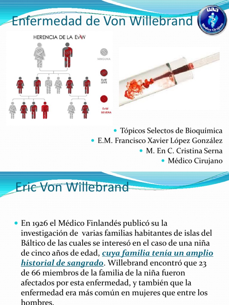 Enfermedad de Von Willebrand | PDF | Plaqueta | Especialidades Medicas