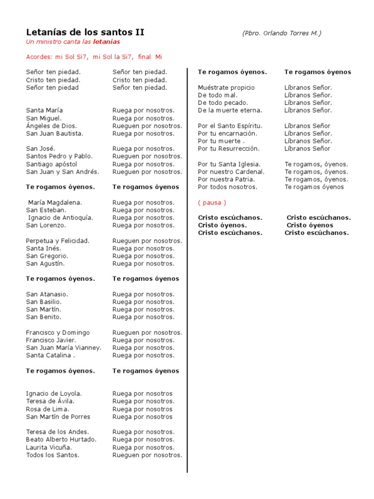 Letanías de Los Santos-II y Pregón Pascual - II | PDF | Cristo (título ...