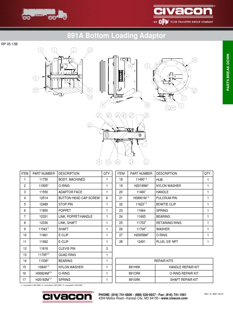 CivaCon - API Bottom Loading Adaptor | PDF | Equipment | Machines