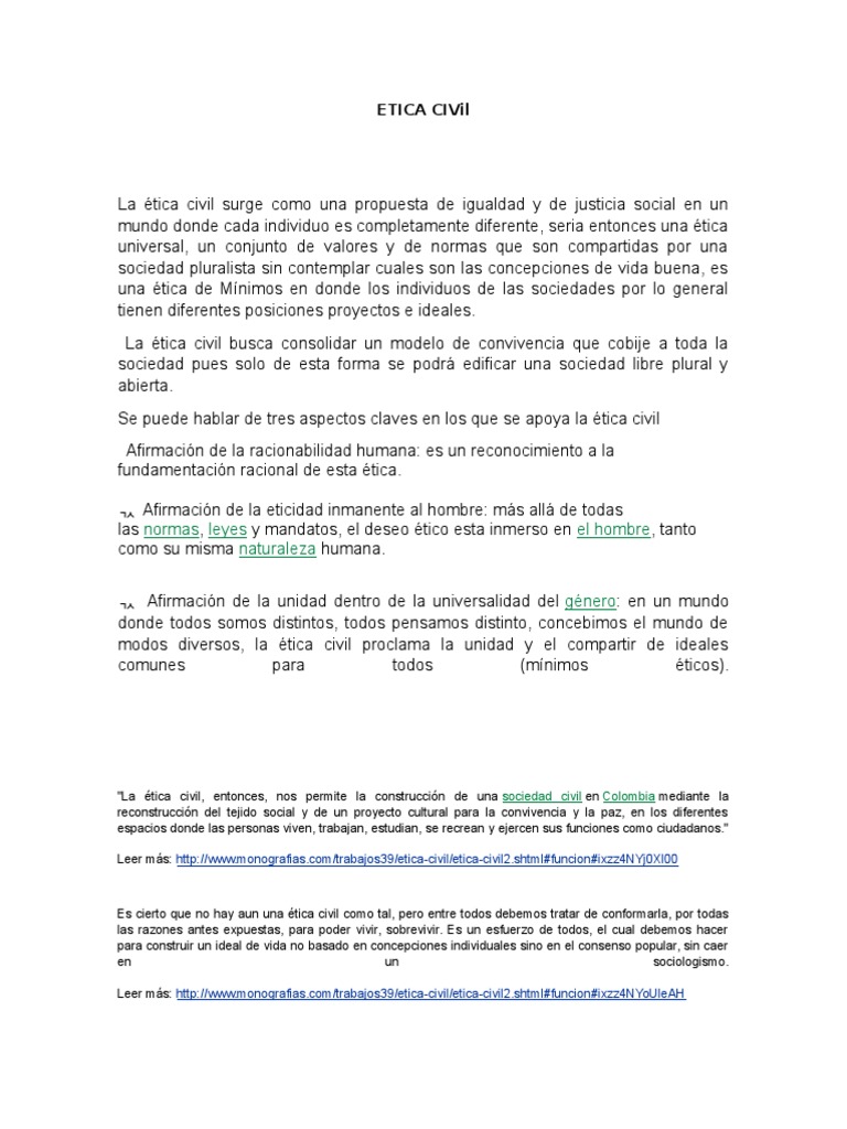 Etica Civil | PDF