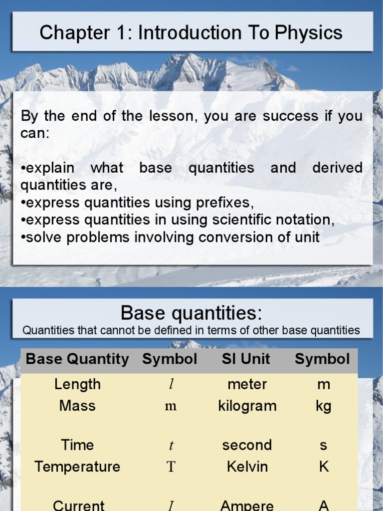 Chapter - Introduction To Physics | PDF