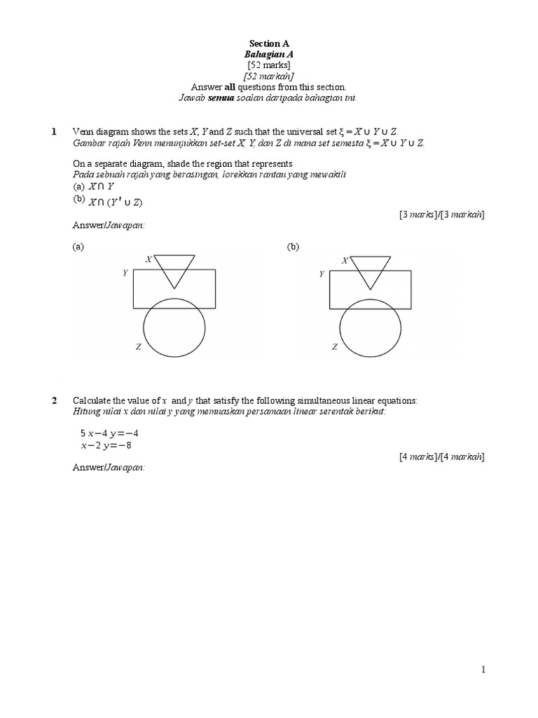 Soalan k2 Matematik PPT 2015 t5 | PDF