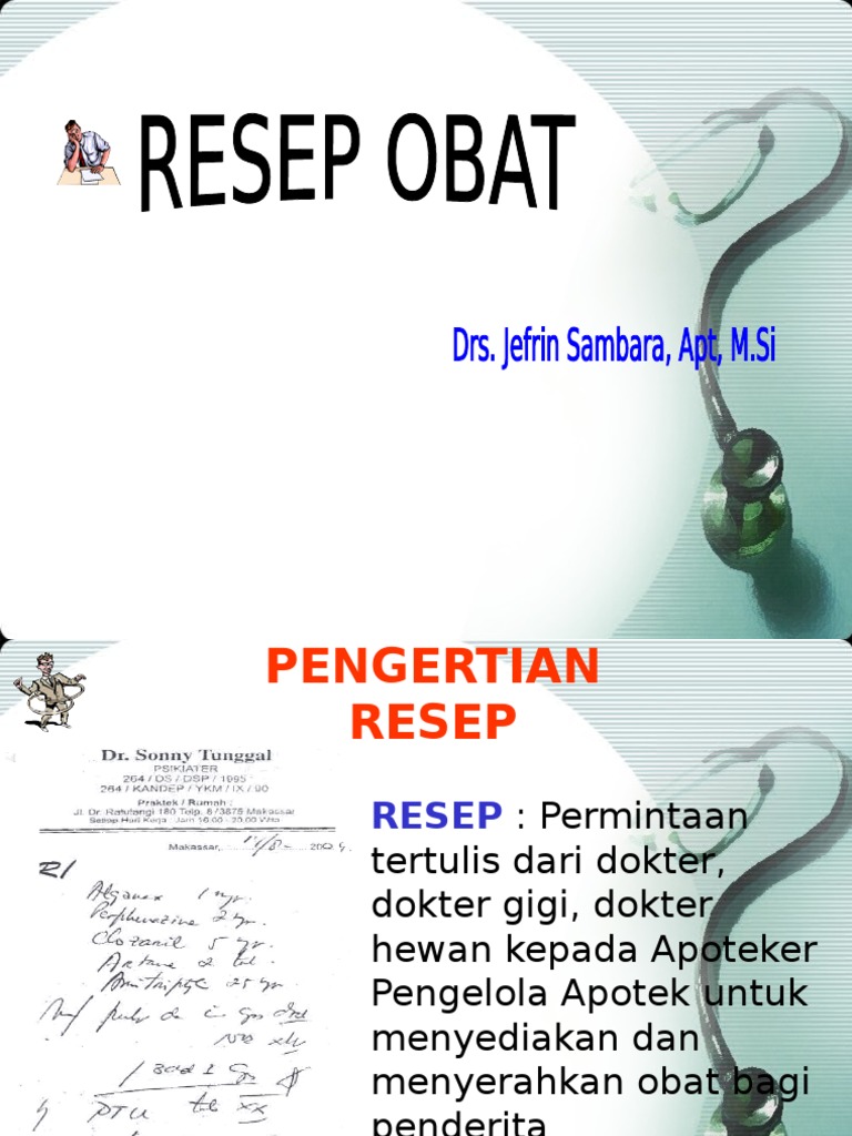Resep Obat | PDF | Pengembangan Diri | Kesehatan Holistik
