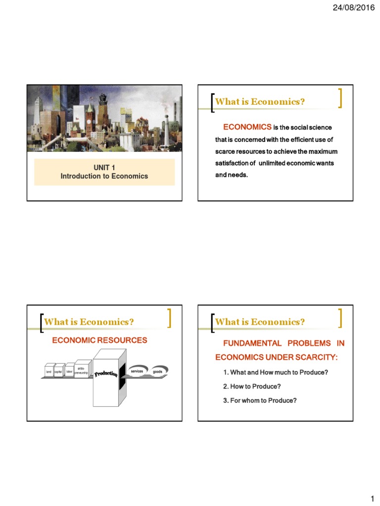 Lecture 1-Introduction To Economics | PDF | Human Development Index ...