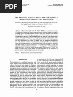 PASE Manual | PDF | Physical Exercise | Survey Methodology