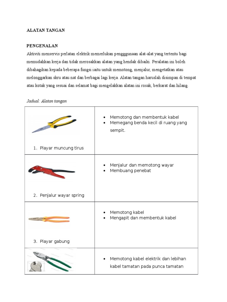 Alatan Tangan | PDF | Teknologi & Rekayasa