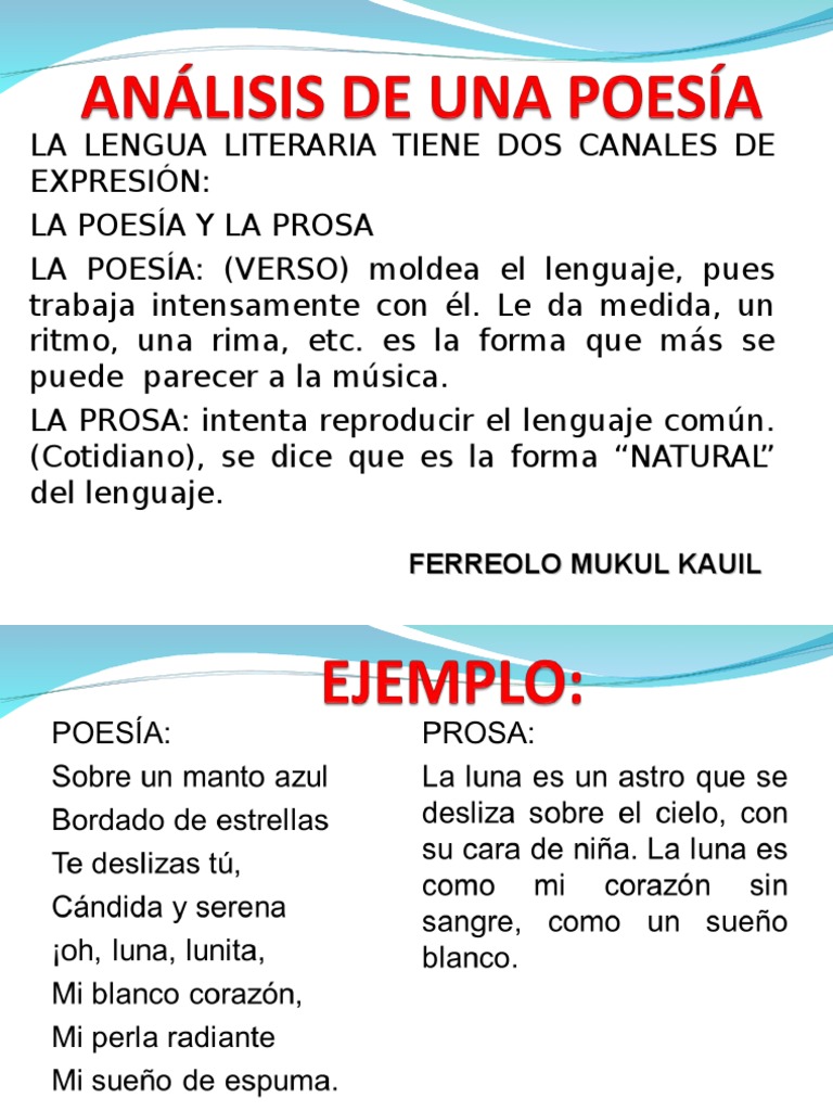 Análisis de Una Poesía