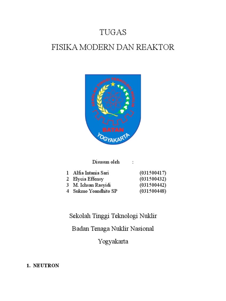 Neutron dan Isotop dalam Fisika Modern | PDF | Metode & Bahan Ajar ...