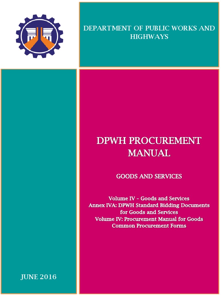 DPWH Procurement Manual - Volume IV | PDF | Procurement | Asian ...