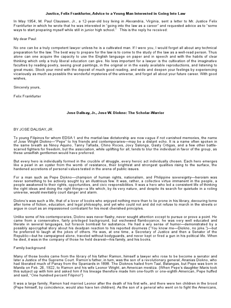 Legal Ethics Readings - Cases - Reflection | PDF | Mahatma Gandhi ...