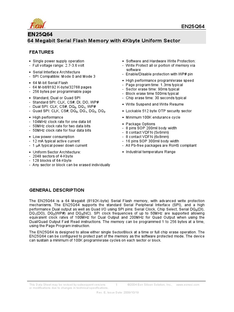 Cefeon Q64-104hip | PDF | Flash Memory | Input/Output