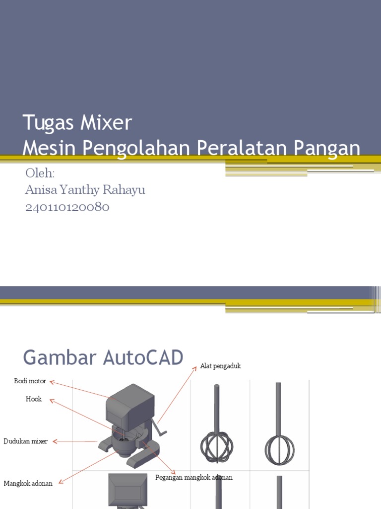 Tugas Mixer Autocad | PDF