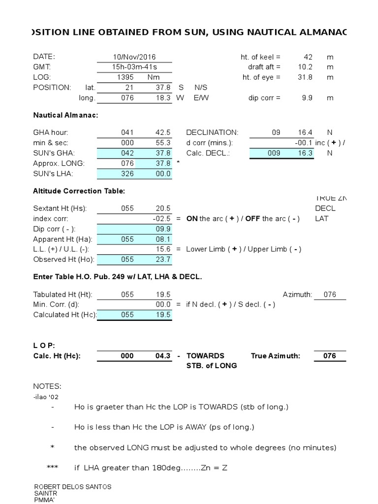 Sextant Calculation | Scientific Observation | Astronomy