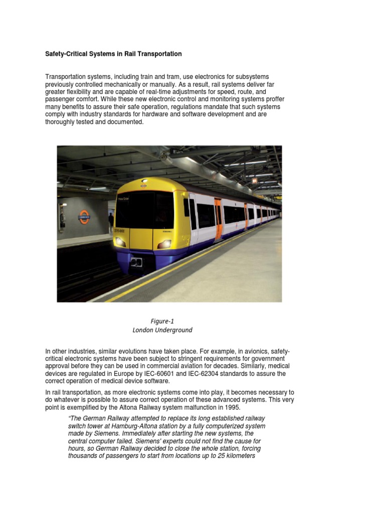 Safety-Critical Systems in Rail Transportation | PDF | Systems ...