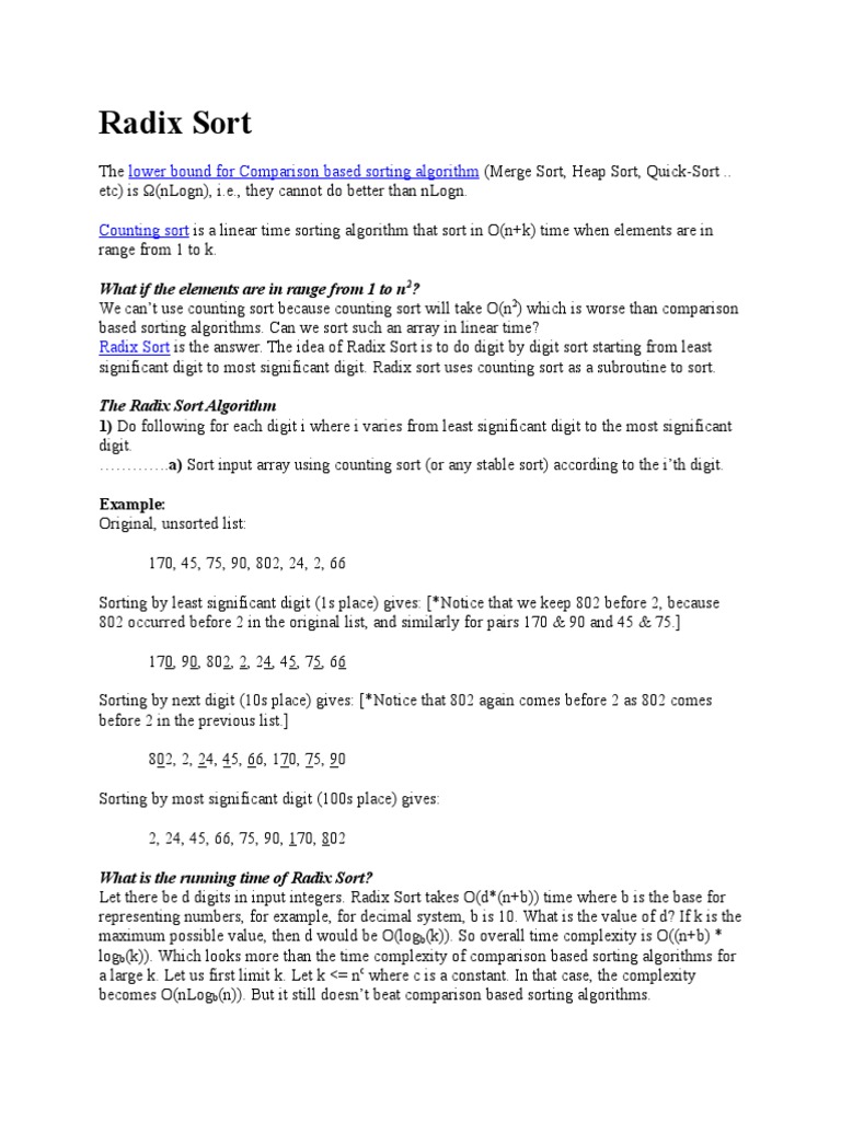 ==Radix Sort | Time Complexity | Discrete Mathematics