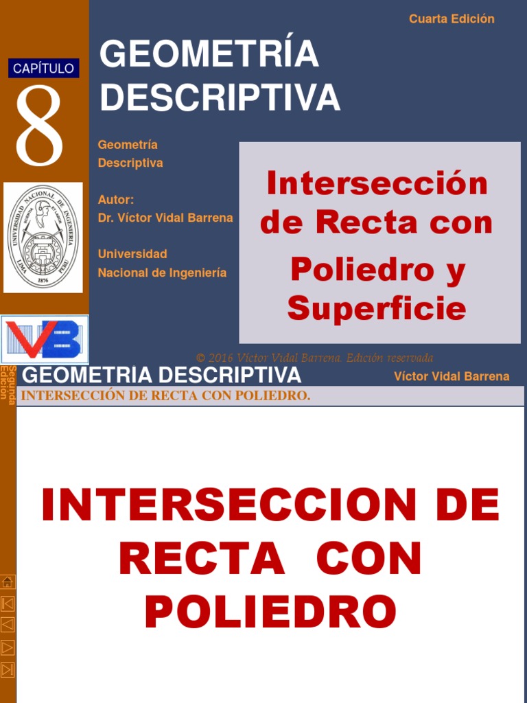 Capitulo 08 Intersección Recta Poliedro | PDF | Formas geométricas | Geometría