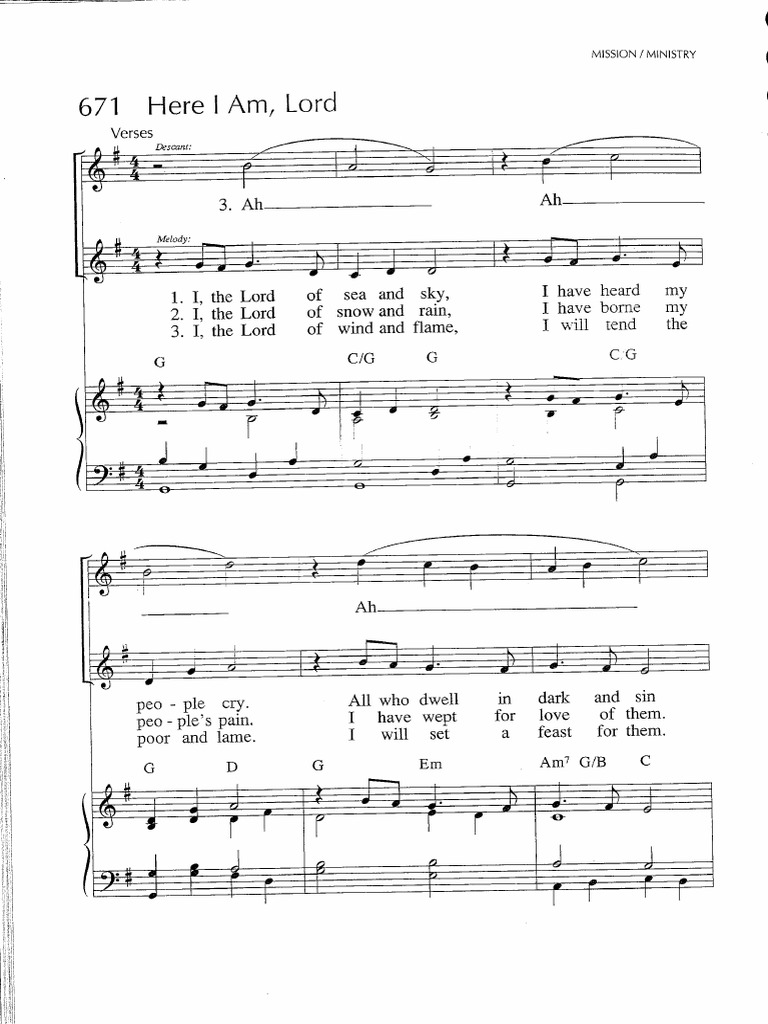 Here I Am Lord by Dan Shutte | PDF