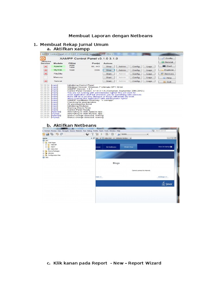 Membuat Laporan Keuangan Dengan Netbeans 8.1 | PDF
