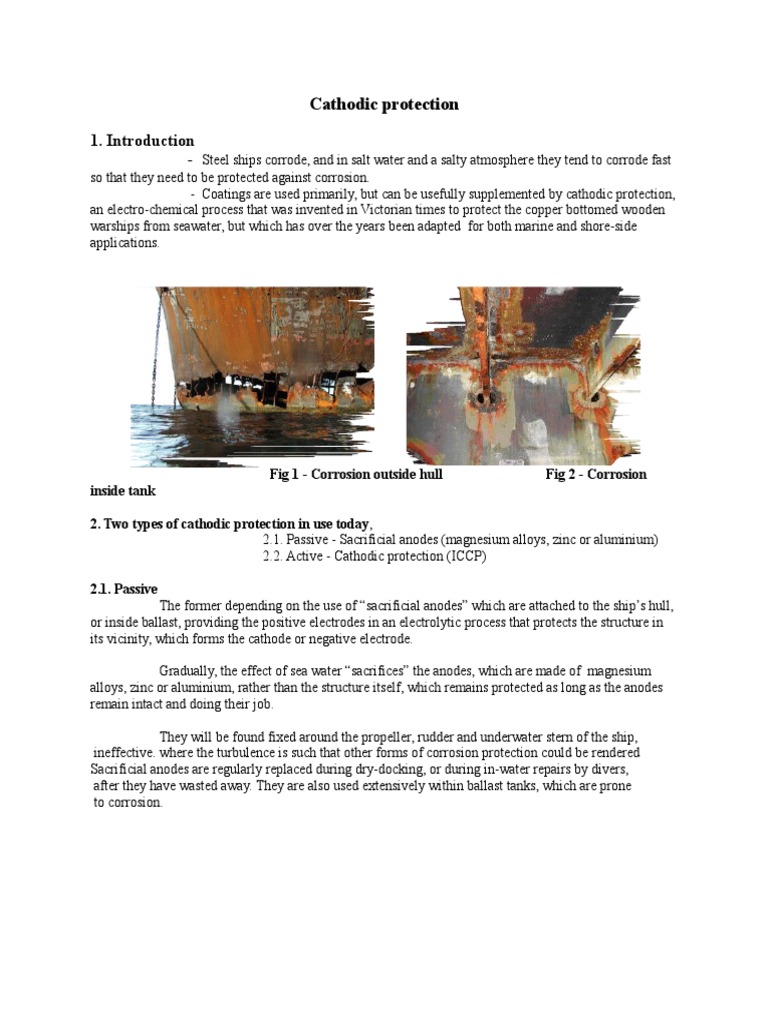 Cathodic Protection - Ship | PDF | Anode | Corrosion