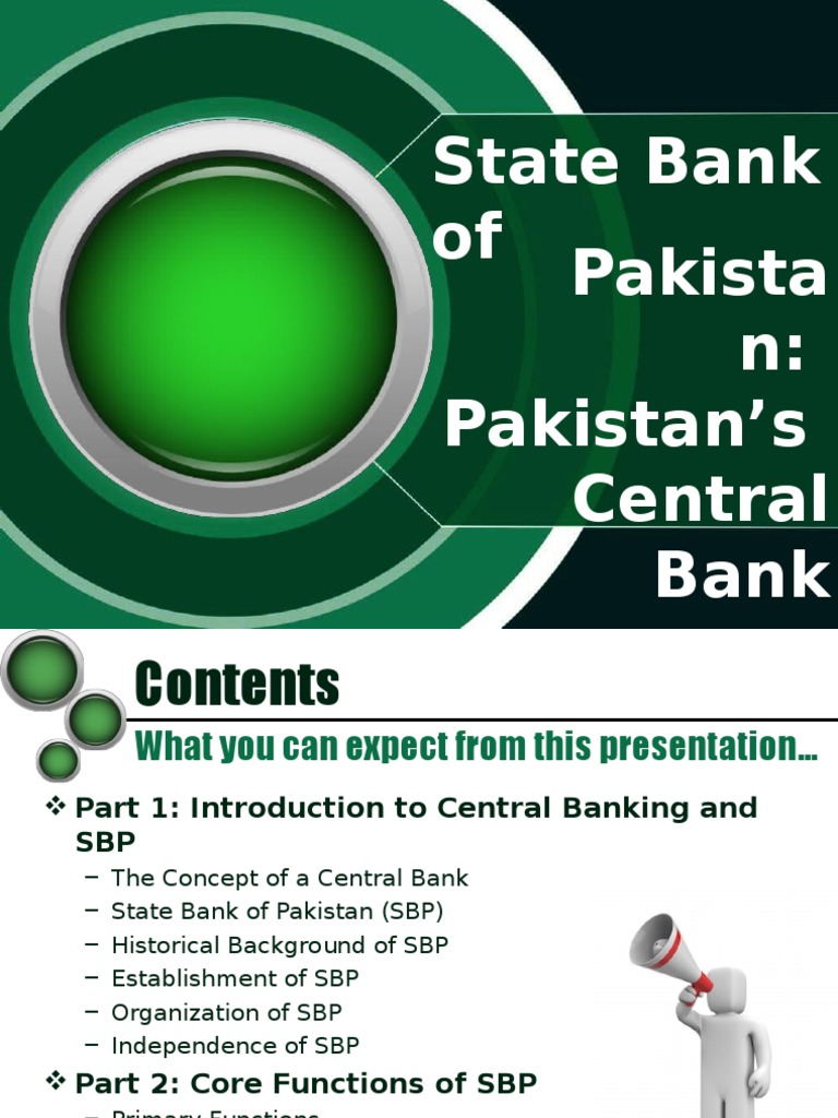 Central Banking in Pakistan State Bank of Pakistan | PDF | Open Market ...