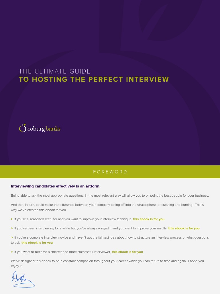 The Ultimate Guide To Hosting The Perfect Interview PDF | PDF