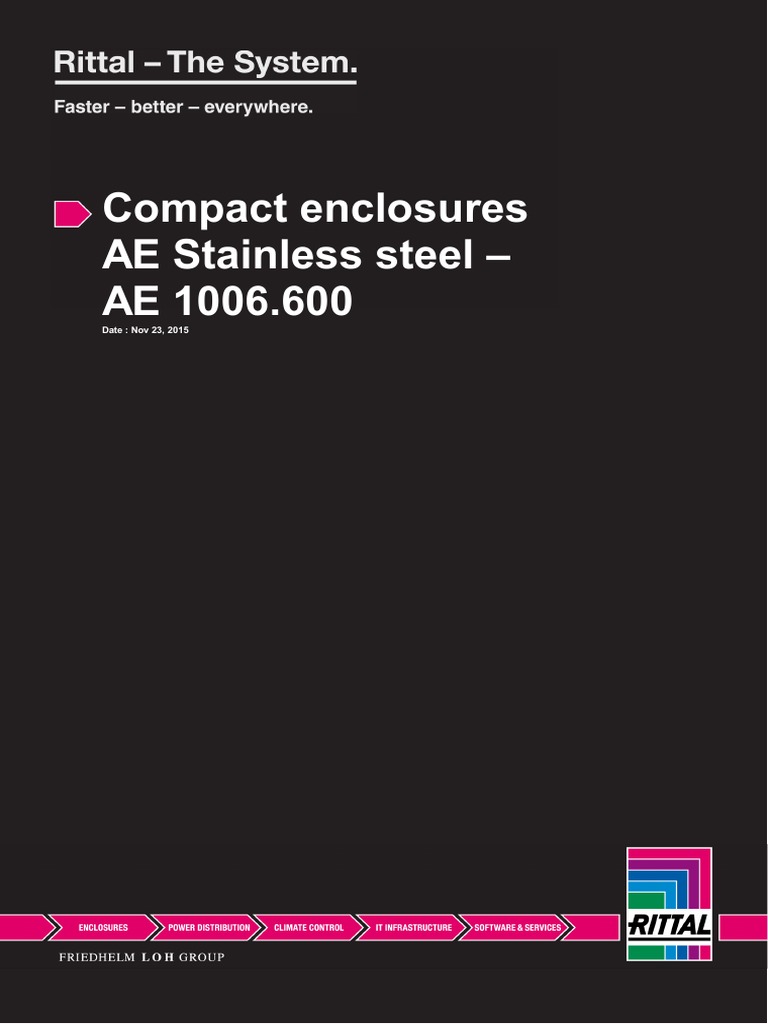 Compact Enclosures AE Stainless Steel - AE 1006.600: Date: Nov 23, 2015 ...
