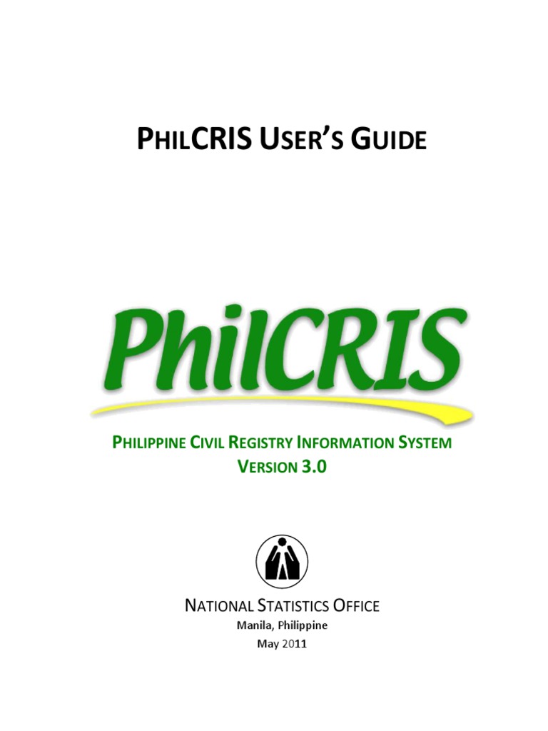 PhilCRIS Guide | Installation (Computer Programs) | Microsoft Windows