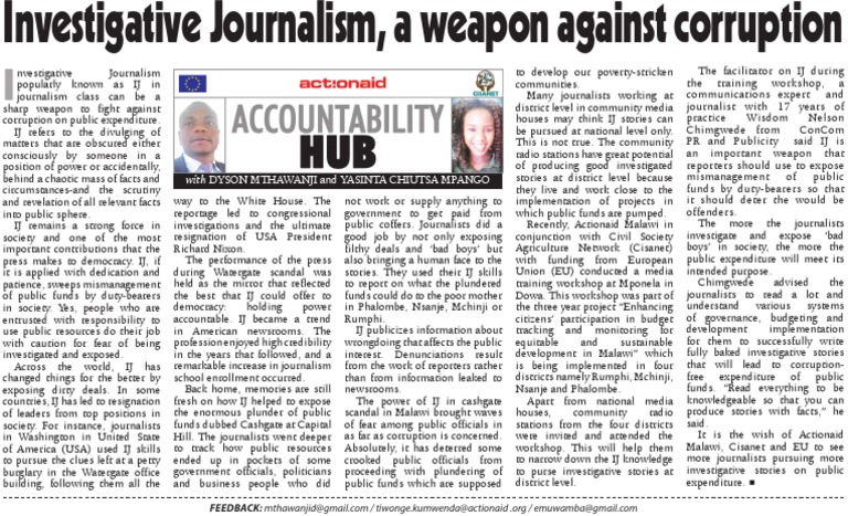 Accountability Hub Investigative Journalism | PDF | Watergate Scandal ...