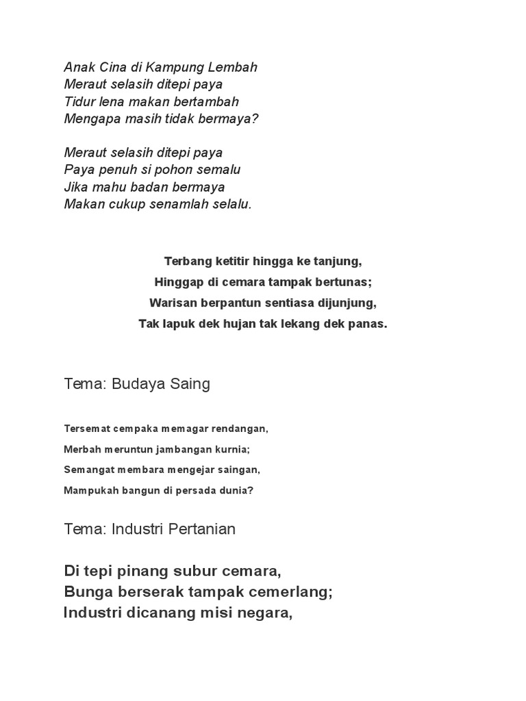 Contoh Pantun | PDF