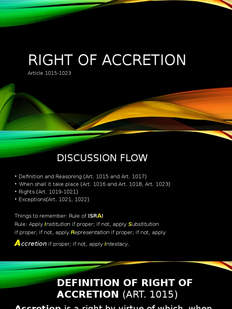 Right of Accretion | PDF | Will And Testament | Inheritance