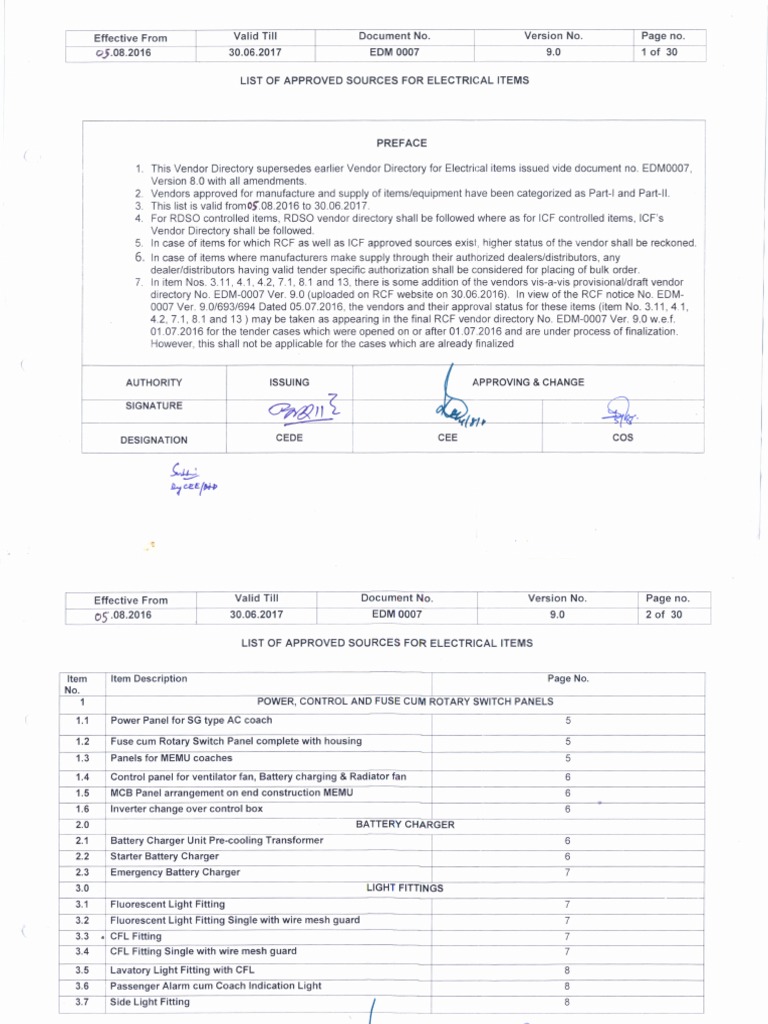 RCF Electrical Vendor Directory | PDF | Electrical Connector ...