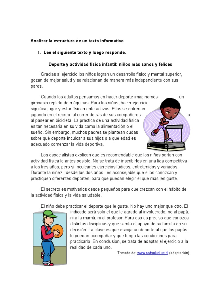 Analizar La Estructura de Un Texto Informativo | PDF
