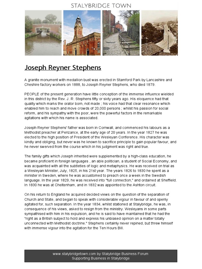 Joseph Reyner Stephens | PDF | Methodism | Government